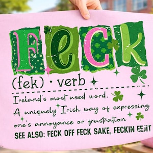 Feck Patrick Day Png, St Patrick Irish Funny Png, Irish Lucky Png ...