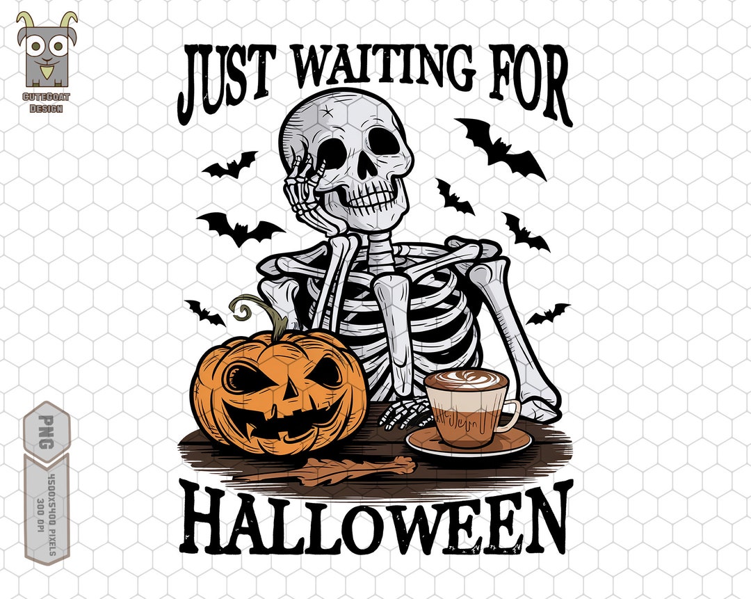 Just Waiting for Halloween Png, Funny Halloween Png, Halloween Gothic ...