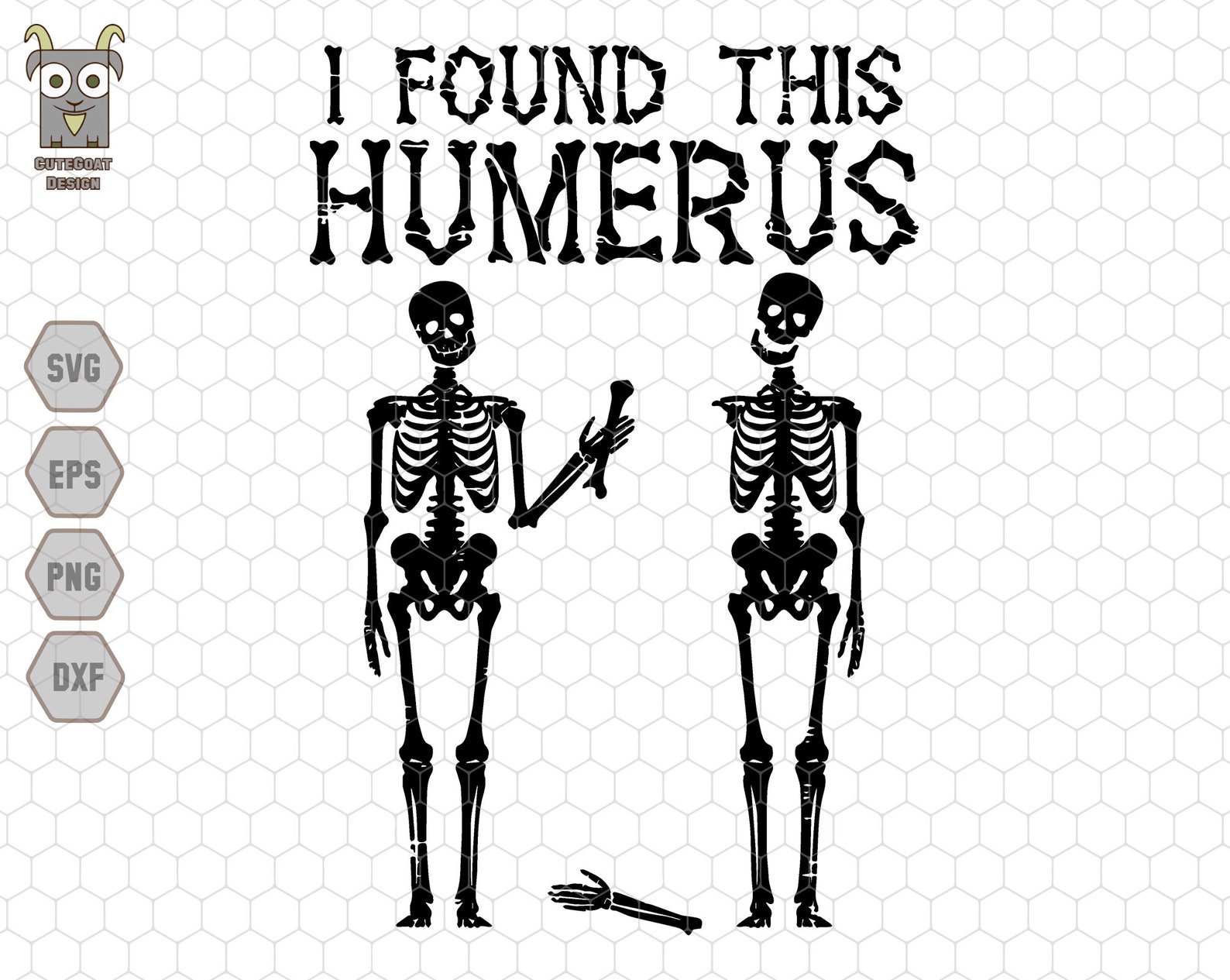 I Found This Humerus Svg, Skeletons Halloween Svg, Funny Halloween Svg ...