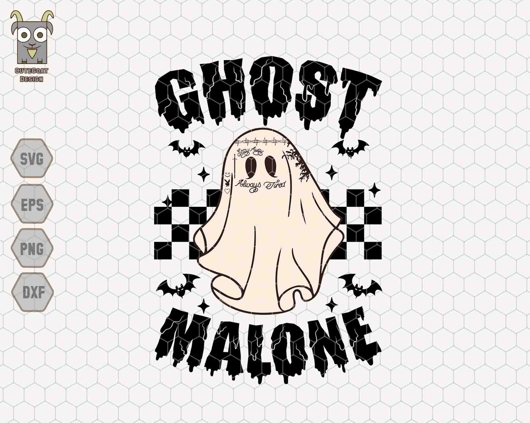 Ghost Malone Svg, Funny Ghost Instant Download, Halloween Costume Svg ...