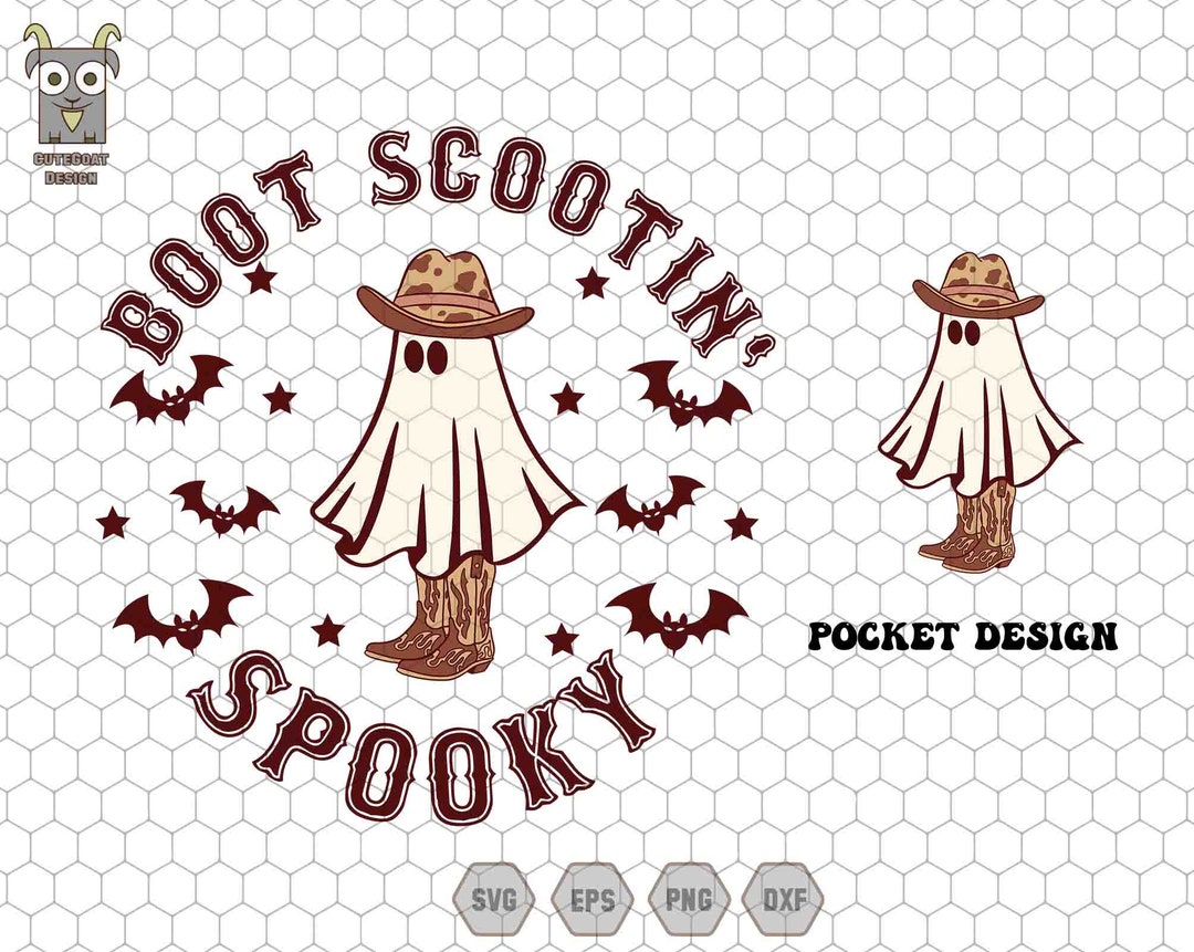 Boot Scootin' Svg, Halloween Svg, Western Halloween, Cowboy Svg, Spooky ...