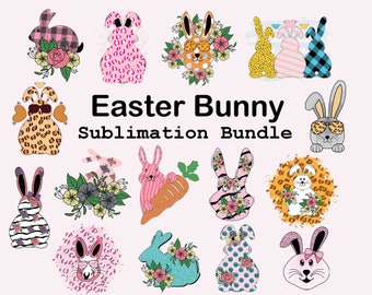 Three Easter Bunny Clipart Png - Etsy
