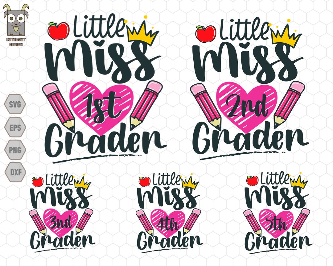 Back to School Svg Bundle, Little Miss 1st Grade Svg, 1st Day of School ...