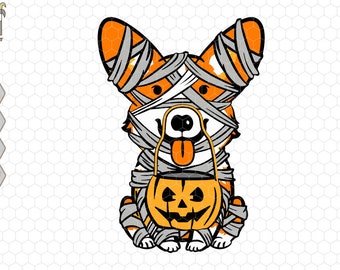 Premium Vector Clipart Kawaii Halloween Corgi Cute Halloween Corgi ...