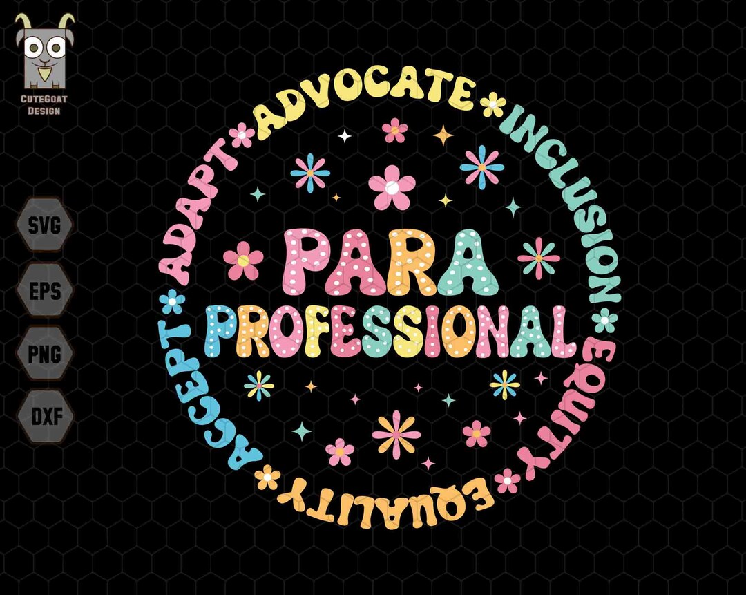 Paraprofessional Svg, Para Shirt Svg, Retro Teacher Svg, Back to School ...