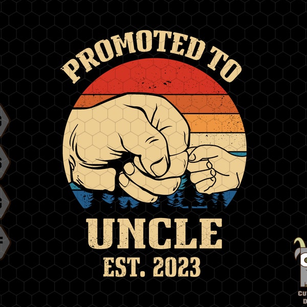 Promoted to Uncle 2023 Svg - Etsy