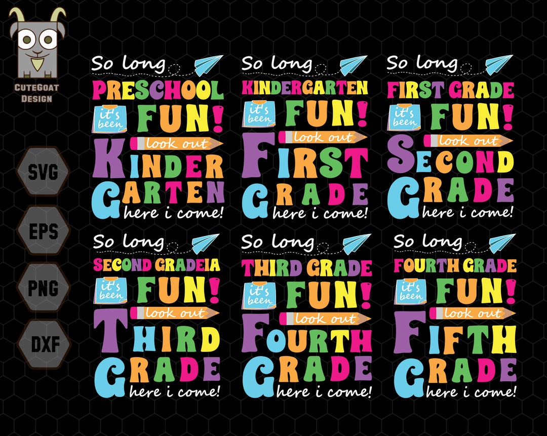 So Long Svg Bundle Graduation 2023 Svg Bundle Last Day of - Etsy