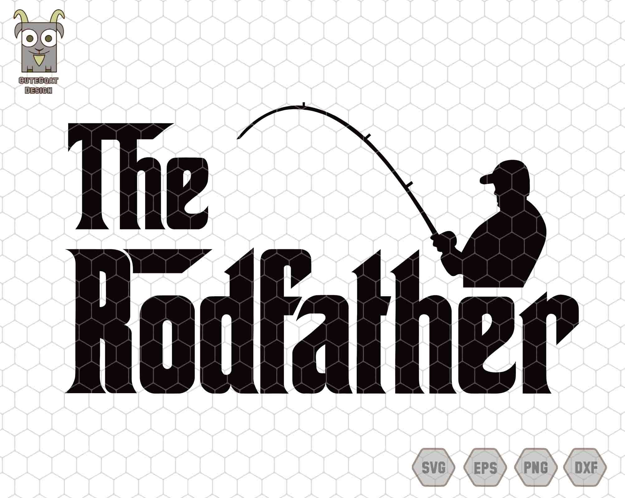 The Rodfather Svg, Father Svg, Gift for Fishing Dad Svg, Retro ...