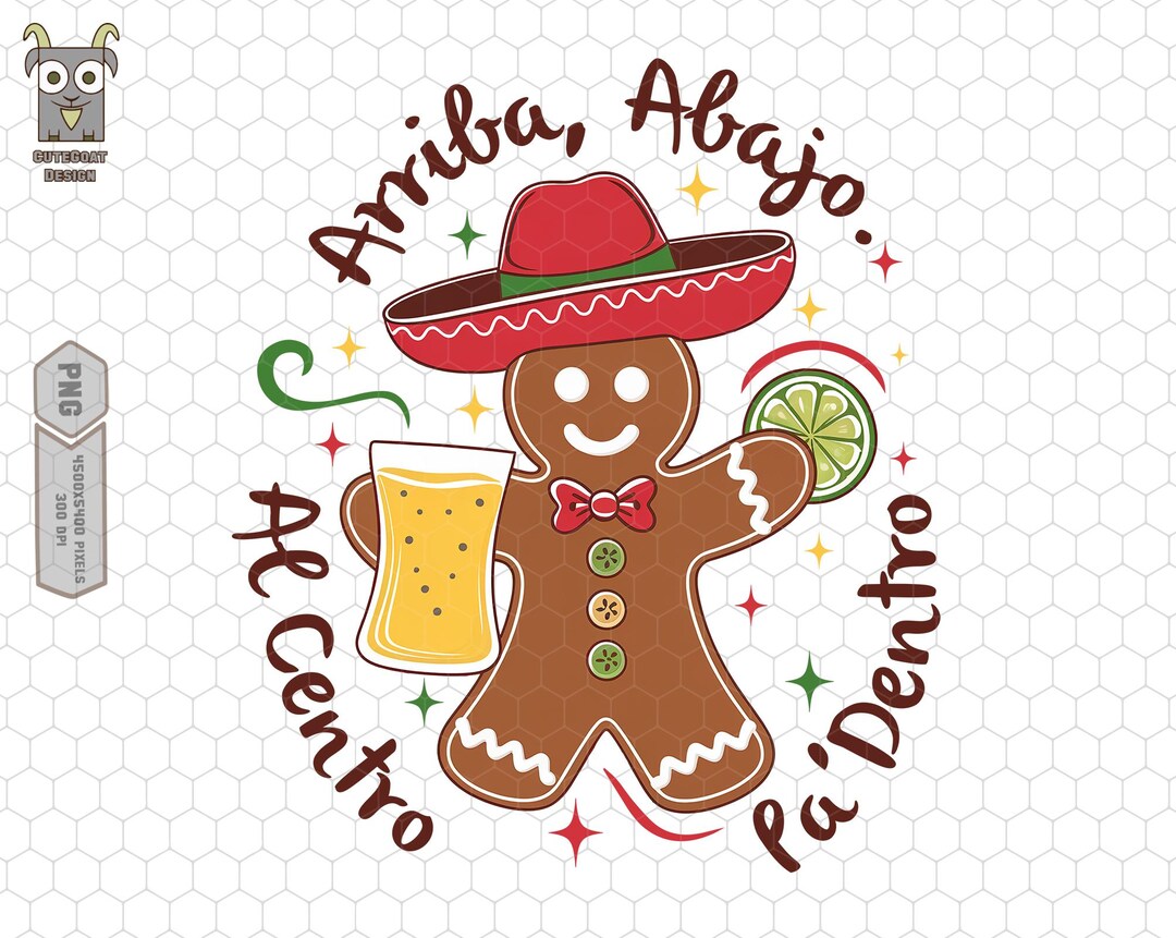 Feliz Navidad Png, Mexican Gingerbread With Sombrero Christmas Png ...