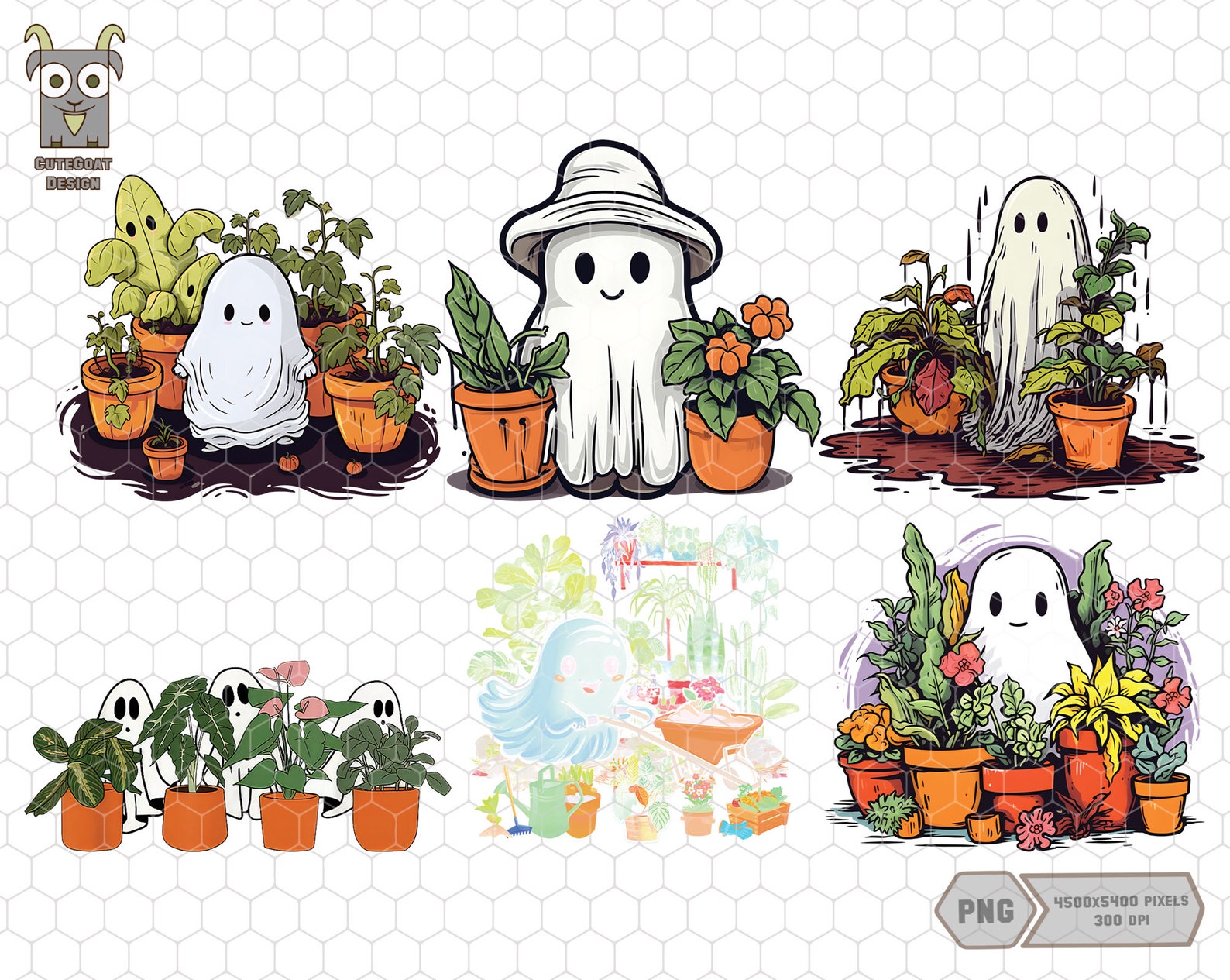 Ghost Plant Lady Png Bundle, Ghost Plant Png, Plant Lover Gift ...