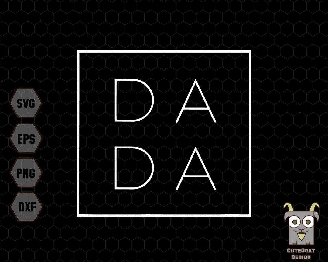 Dada Square Svg, Dada Minimalist SVG, Dad Svg, Daddy Svg, Father Day ...
