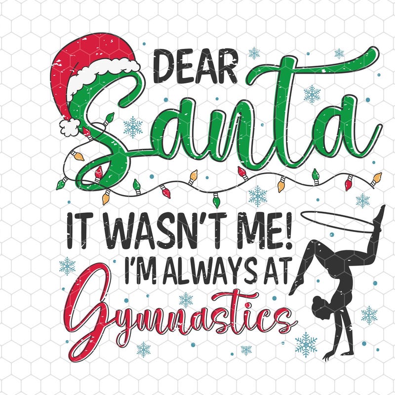 Christmas Gymnastics Svg - Etsy
