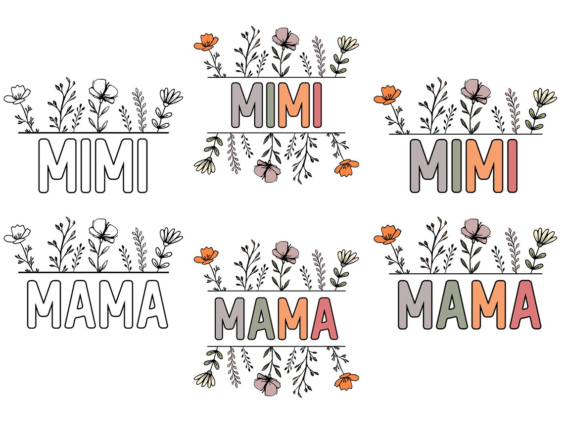 Mama Flower Png Bundle Mama Flower Png Mama Png Bundle - Etsy