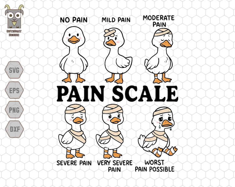 Pain Scale Goose Svg, Goose Nurse Svg, Medical Holiday Svg, Gift for ...