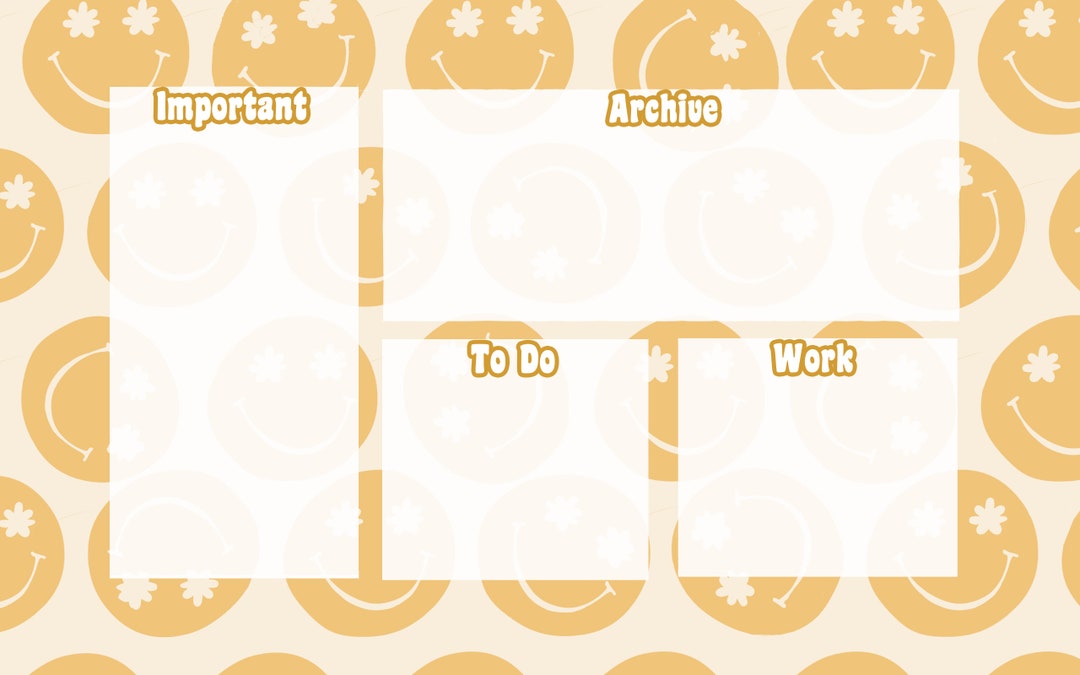 Retro Smiley Face Wallpaper - Etsy