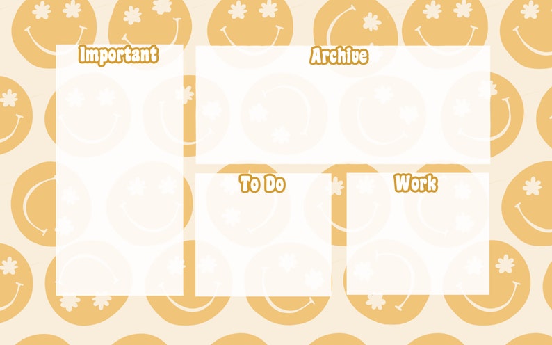 Retro Smiley Face Wallpaper - Etsy