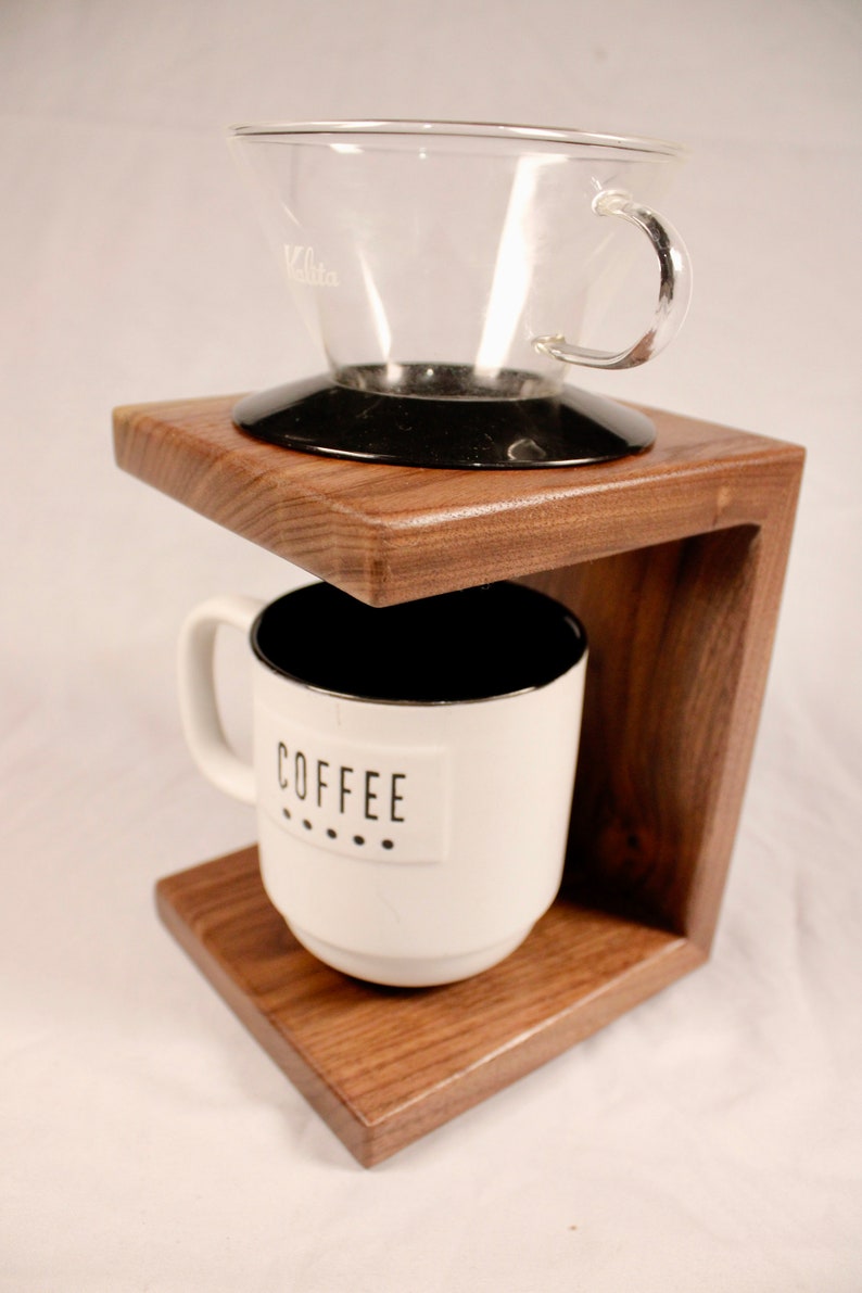 Walnut Coffee Pour Over Stand - Etsy