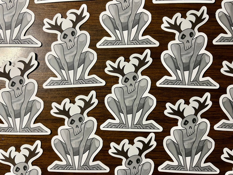 Wendigo Sticker / Cryptids Sticker / Creature Sticker / Laptop Sticker ...
