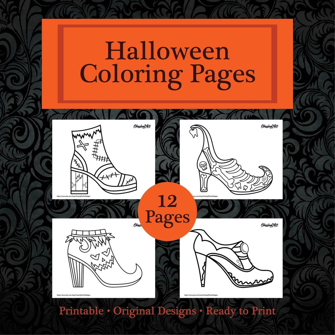 Monster Shoe Printable Halloween Coloring Pages, Halloween Monsters ...