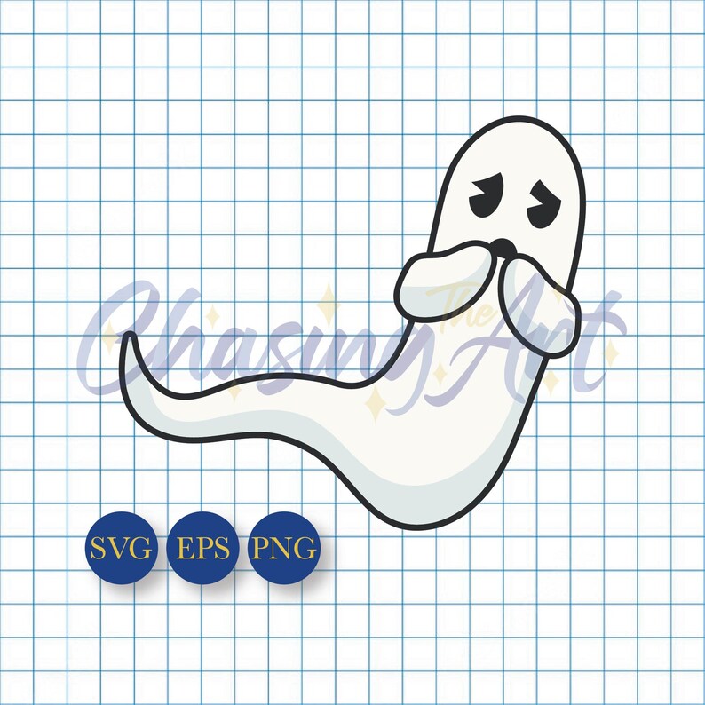 Scared Ghost SVG Spooky Halloween File Cute Ghost Clipart - Etsy