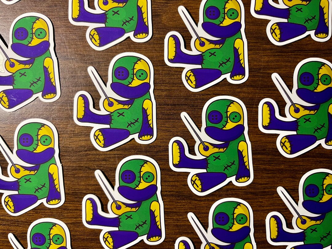 Voo Doo Doll Sticker / Rag Doll Sticker / Pin Cushion Sticker / Laptop ...