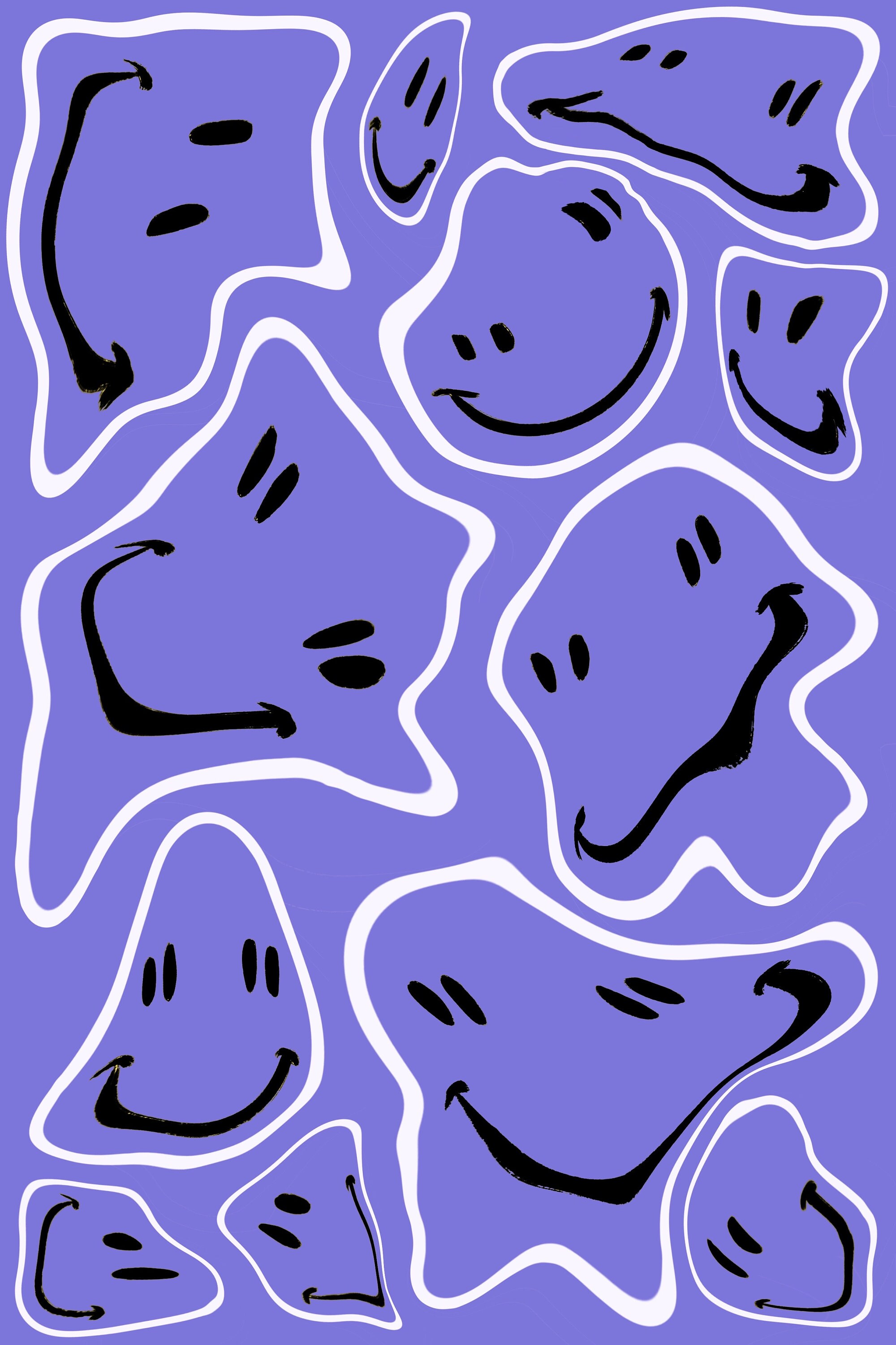 Abstract Smileys Wall Art Wall Print Melted Smile Bedroom - Etsy