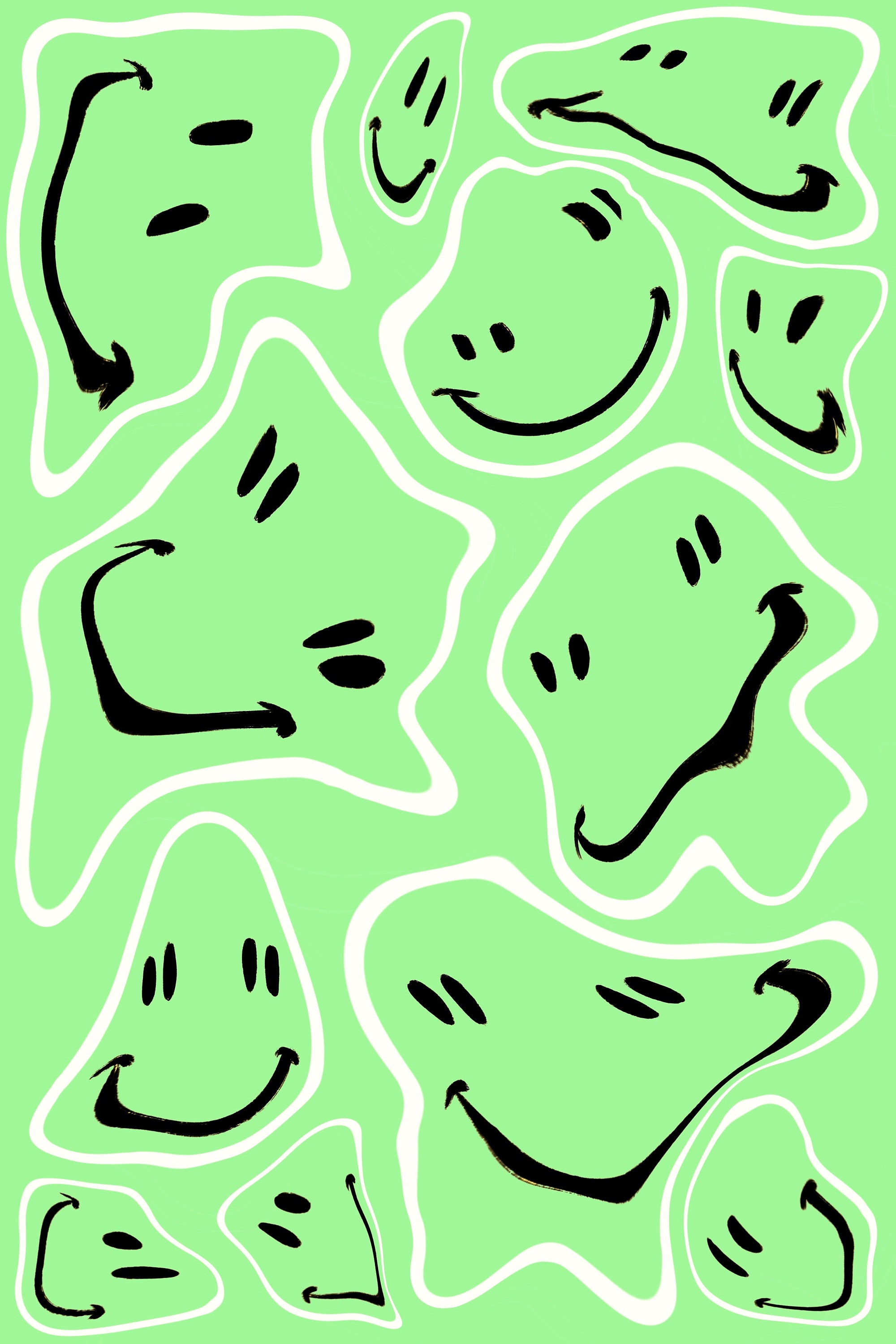 Abstract Smileys Wall Art Wall Print Melted Smile Bedroom - Etsy