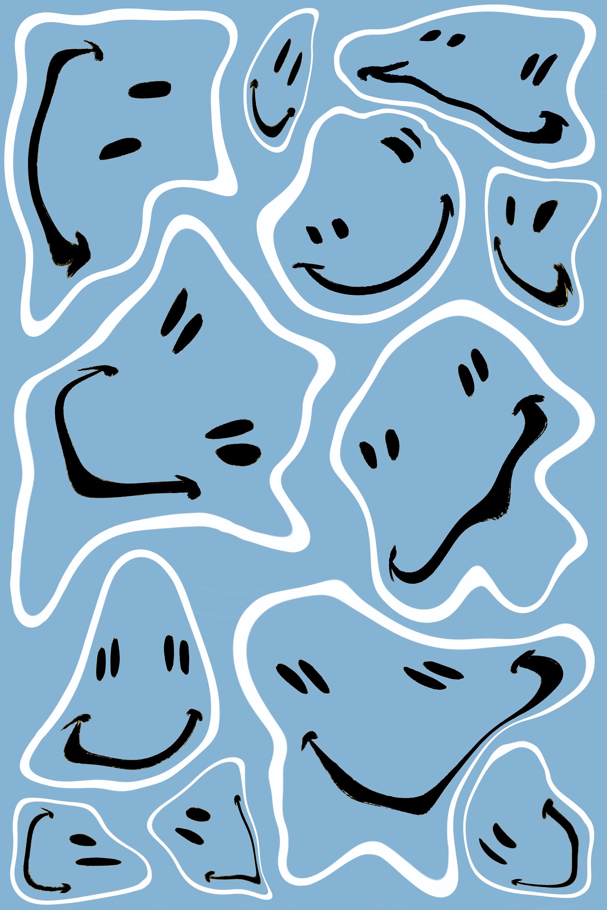 Abstract Smileys Wall Art Wall Print Melted Smile Bedroom - Etsy