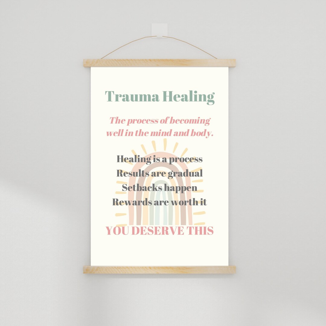 Trauma Healing, Trauma Sign, Therapy Office Decor, Psychology Art ...