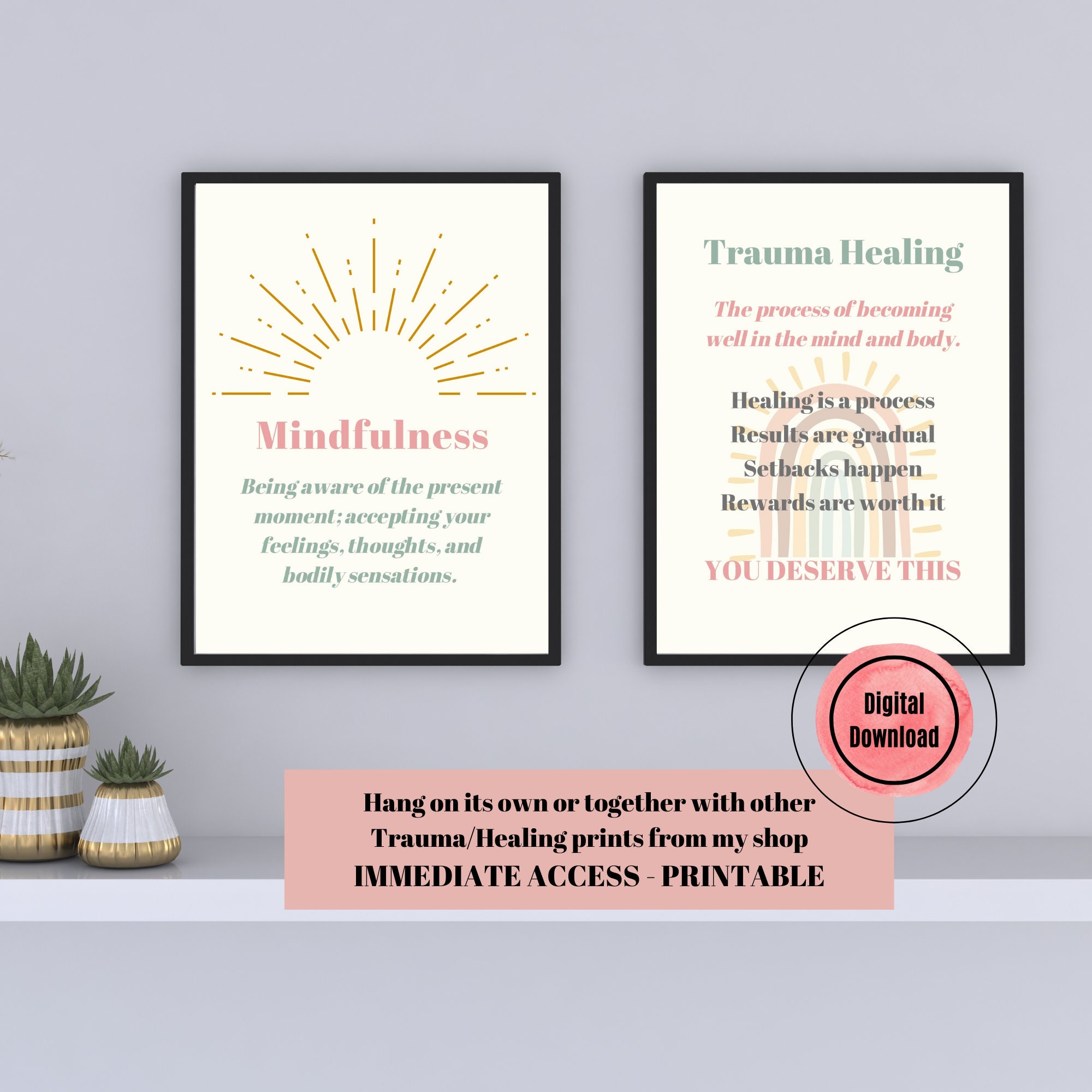 Trauma Healing Trauma Sign Therapy Office Decor Psychology - Etsy