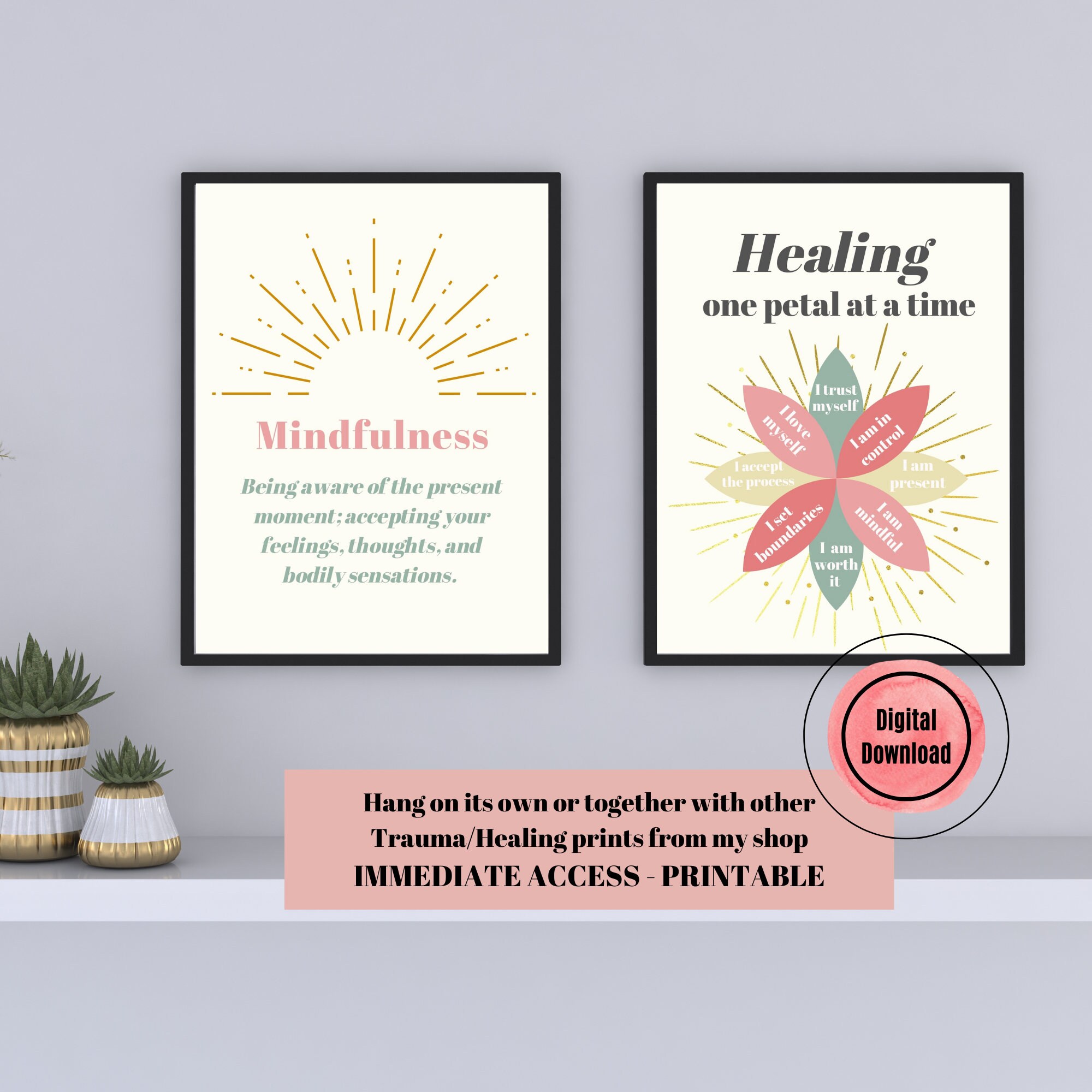 Mindfulness Printable Poster Therapy Office Decor Trauma - Etsy