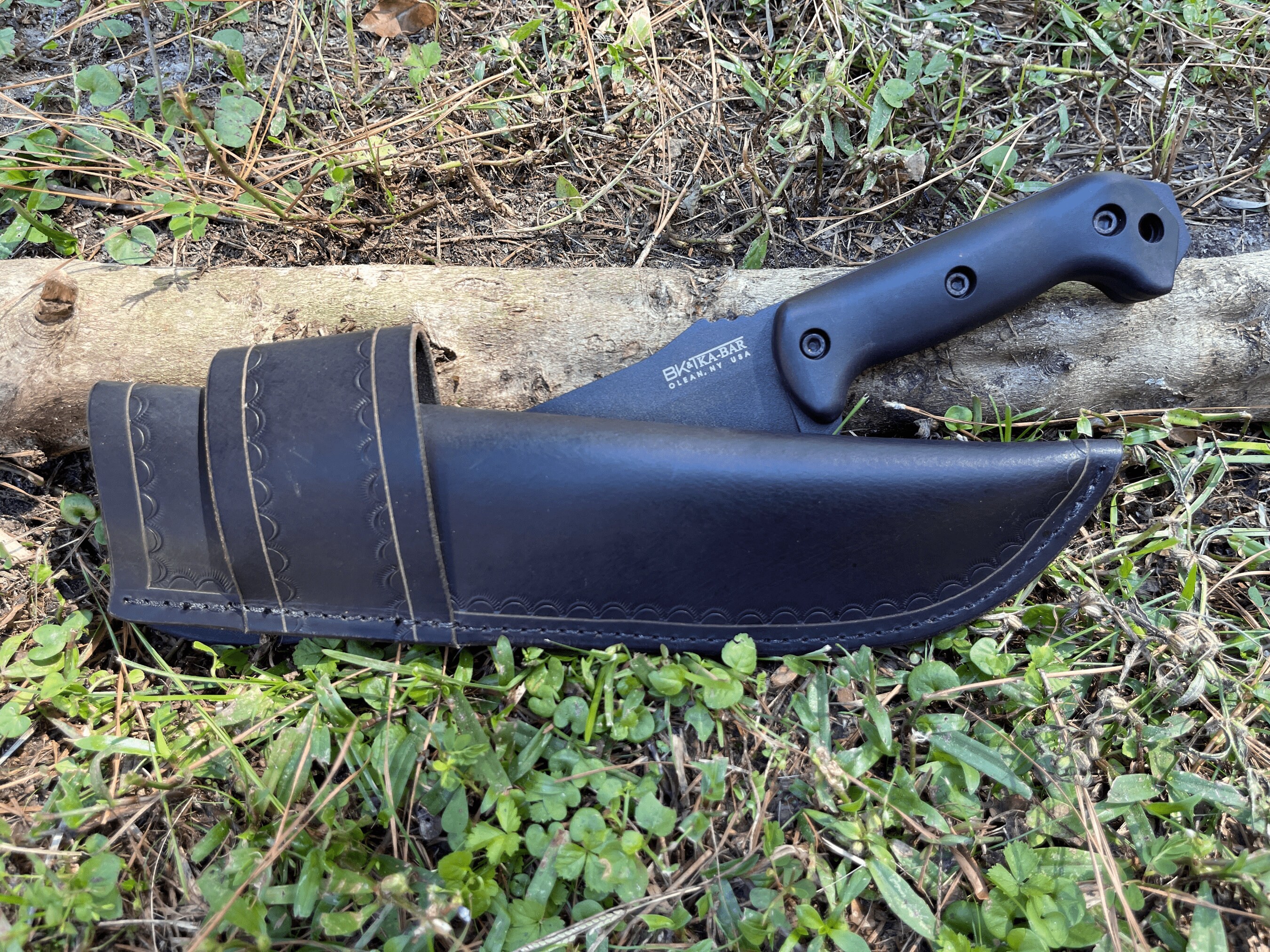 Leather Knife Sheath for Ka-bar Becker BK9 Combat Bowie - Etsy