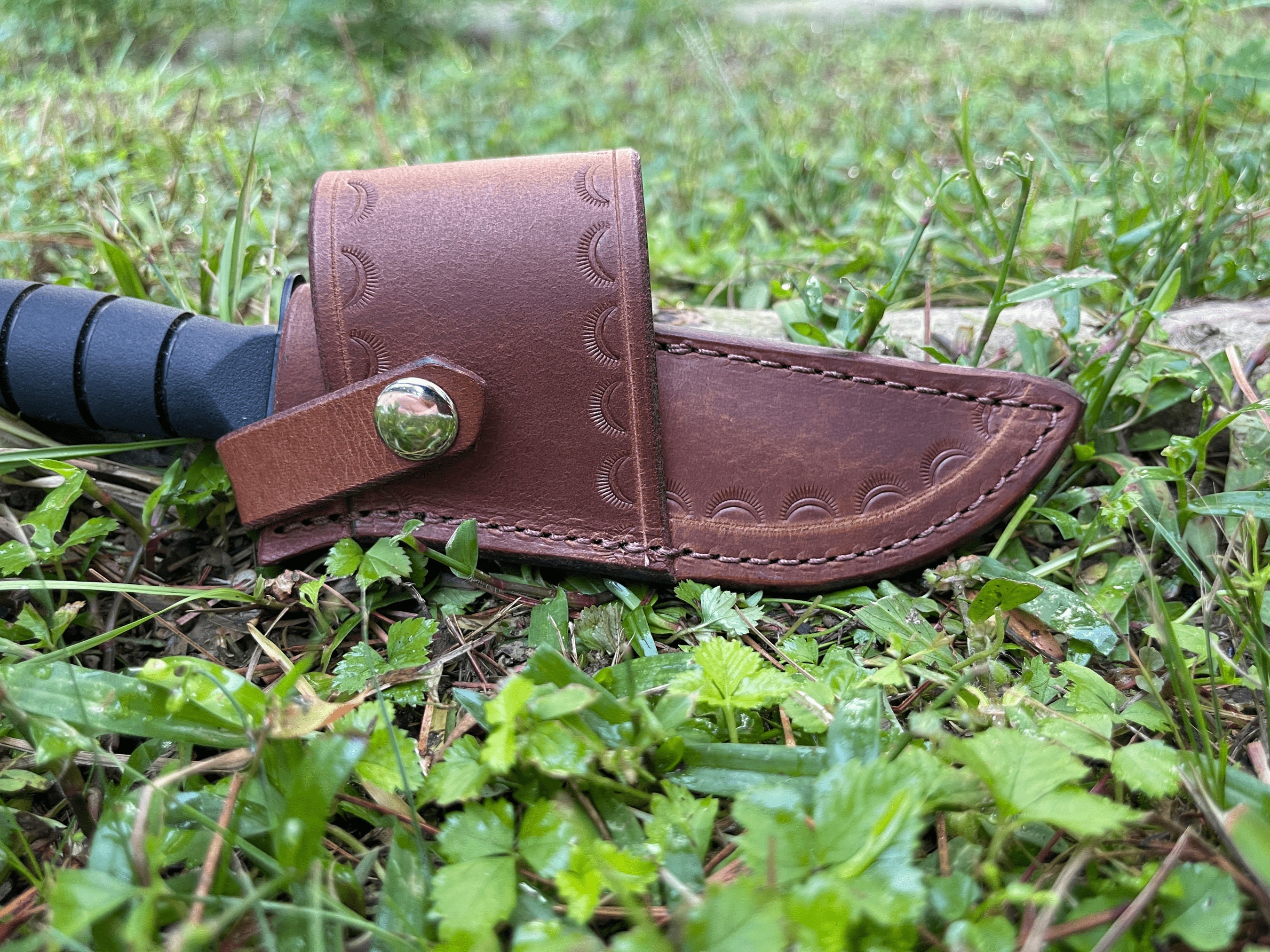 Ka-bar Short Leather Sheath Horizontal Quick Cross Draw Left Hand Right ...