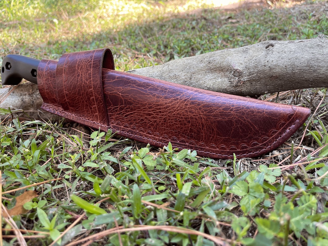 Leather Knife Sheath for Ka-bar Becker BK9 Combat Bowie - Etsy