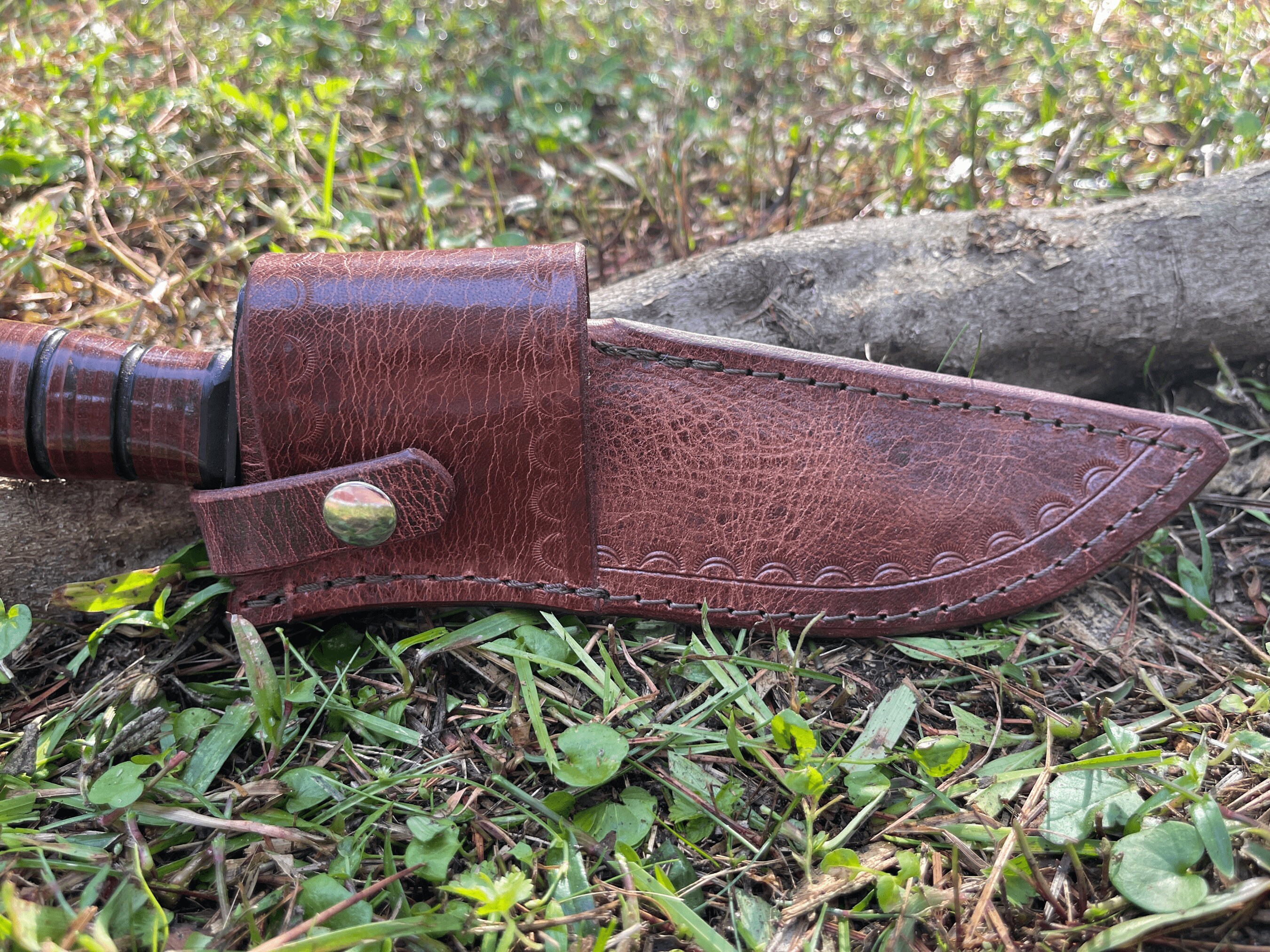 Leather Knife Sheath for KA-BAR Full Size US Marine Corps - Etsy