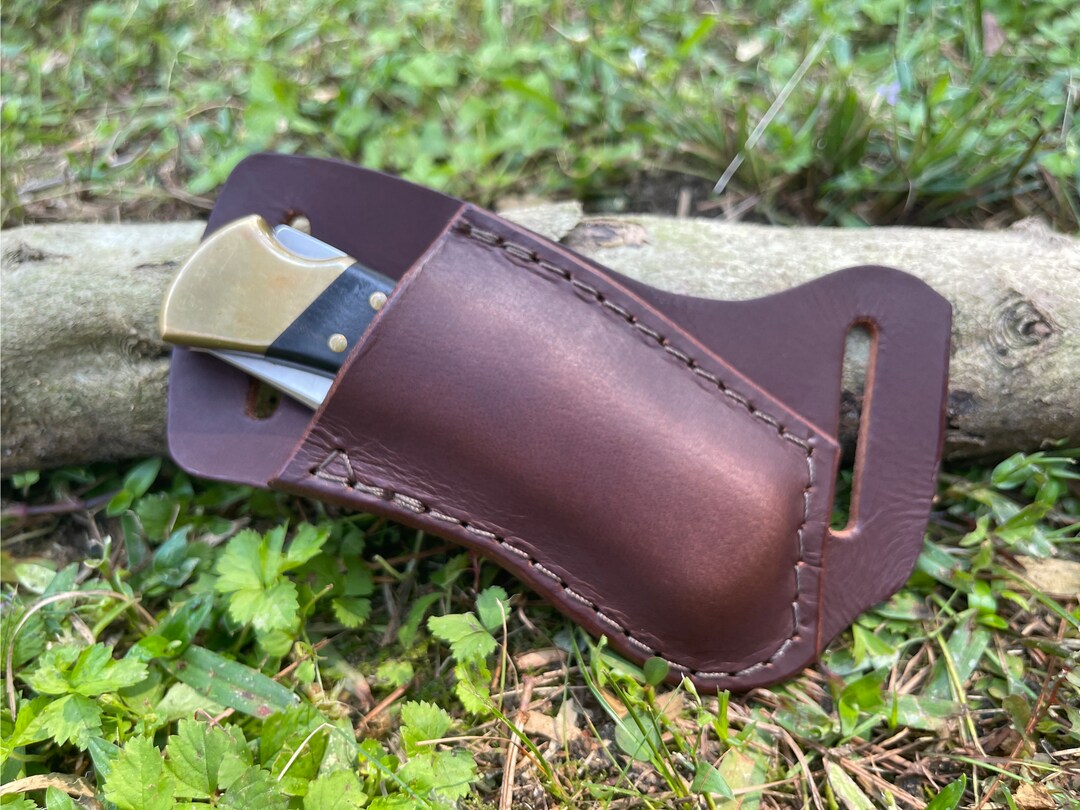Leather Knife Sheath for Buck 110, Buck 112, Old Timer 70T, Uncle Henry ...