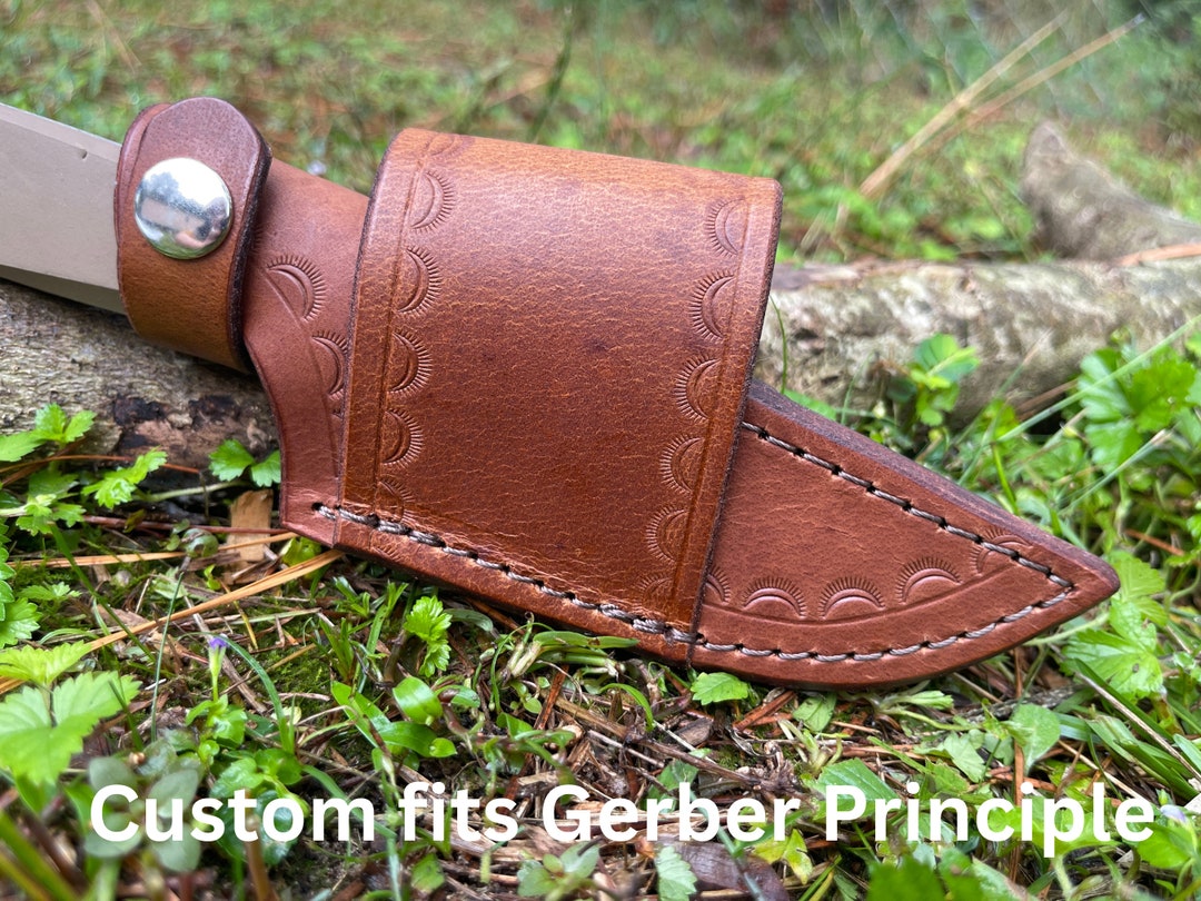 Gerber Principle Custom Made Leather Sheath - Etsy