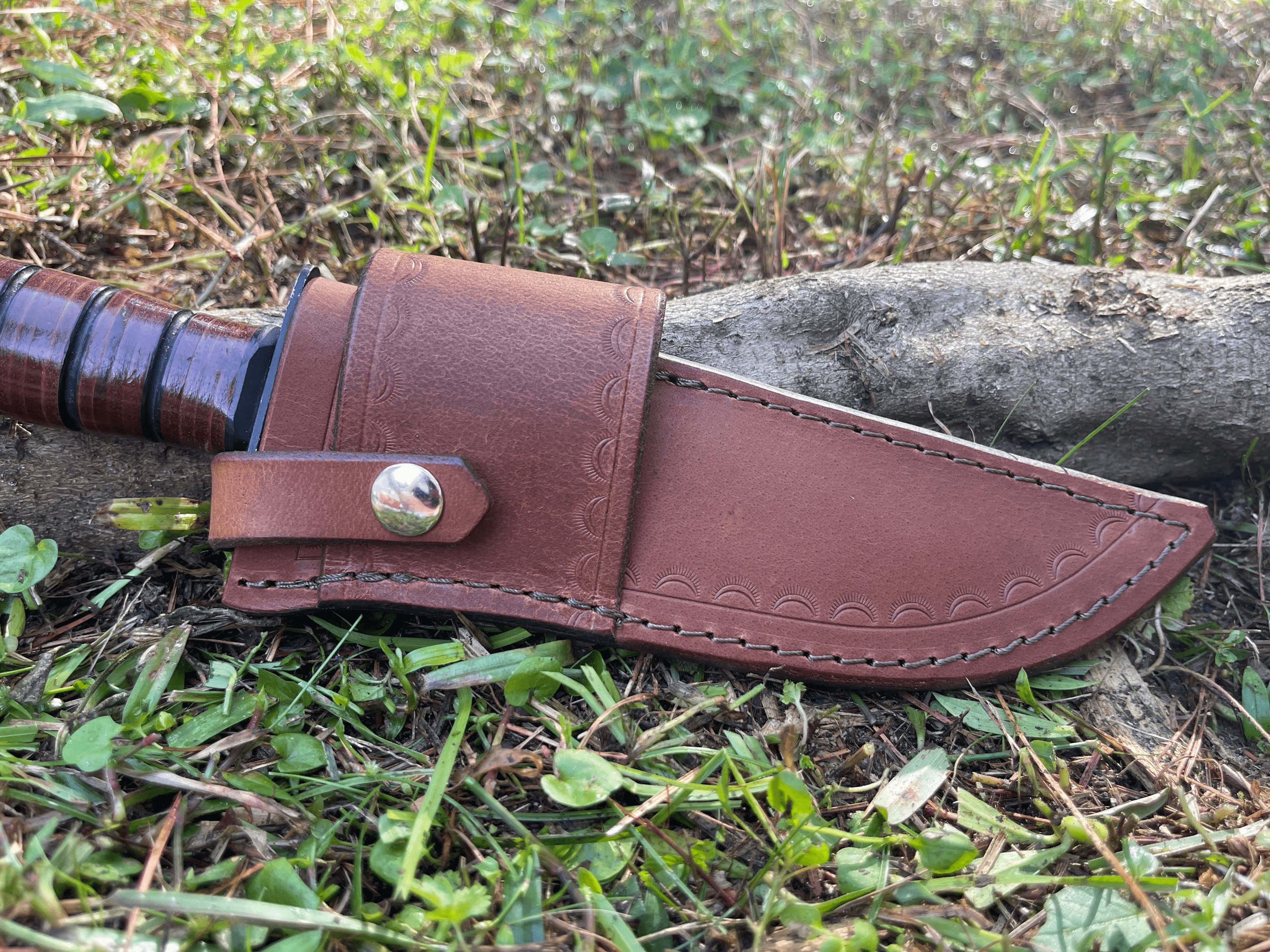 Leather Knife Sheath for KA-BAR Full Size US Marine Corps Fighting ...