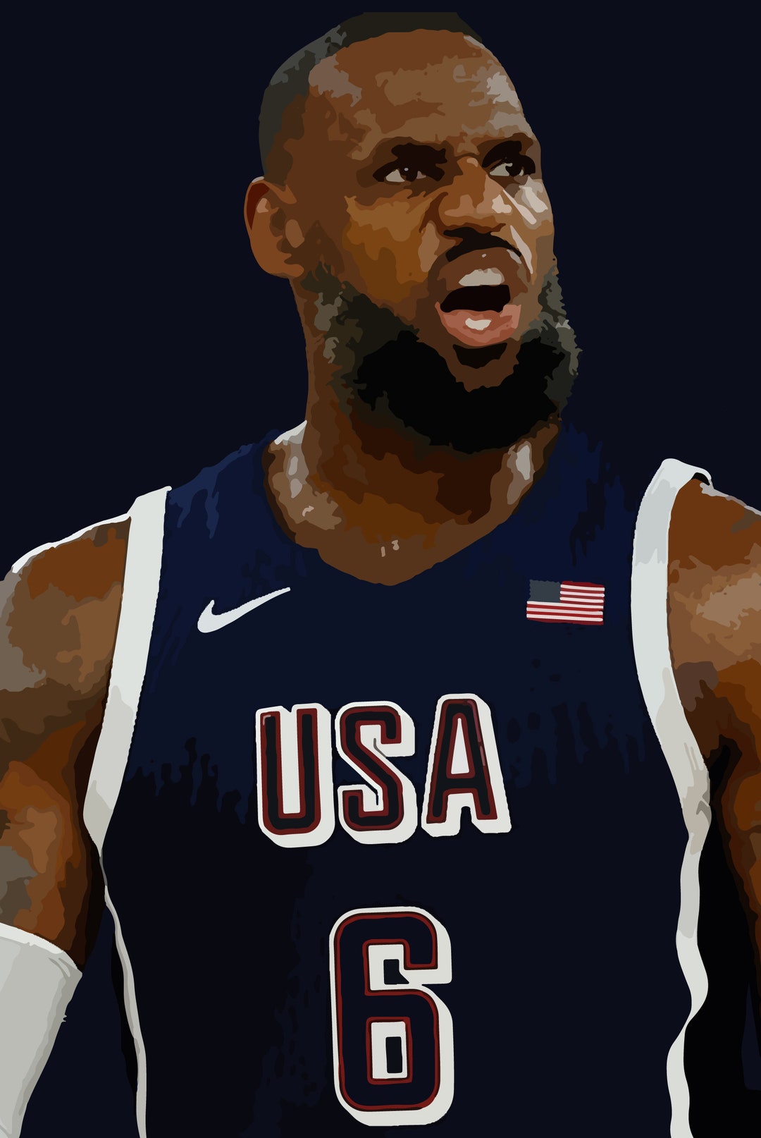 Lebron James USA Basketball Canvas Print 36x24 Unframed - Etsy