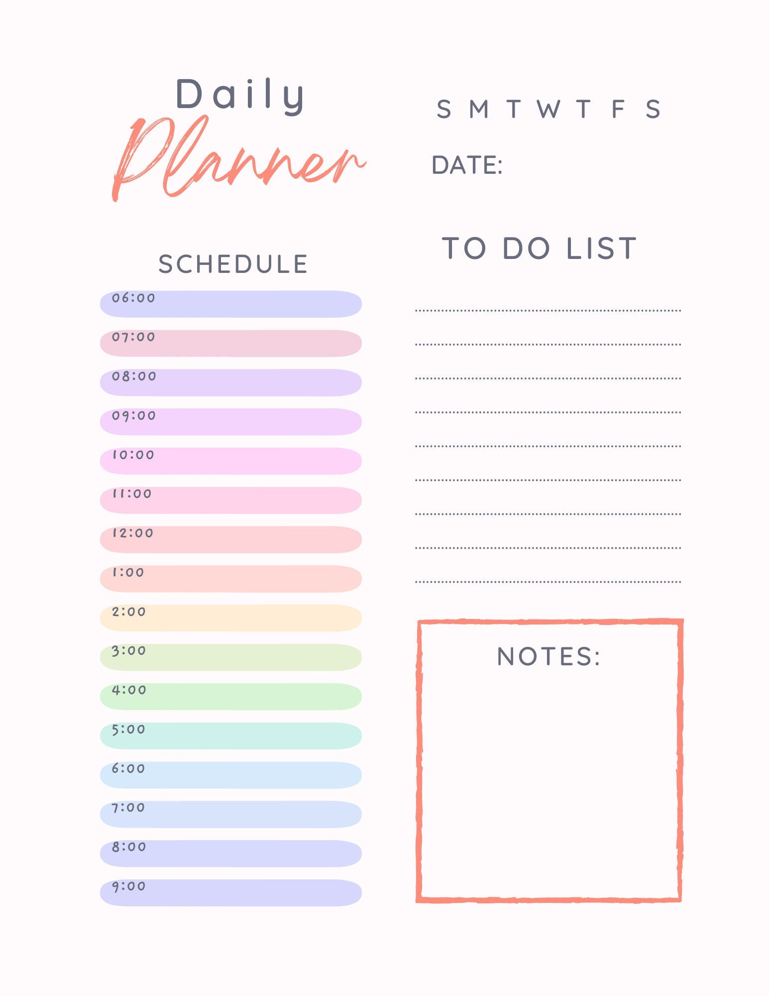Digital Day Planner, Instant Download, Digital Download, Day Planner ...