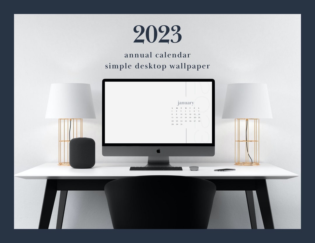 2023 Annual Calendar Desktop Screensaver - Etsy