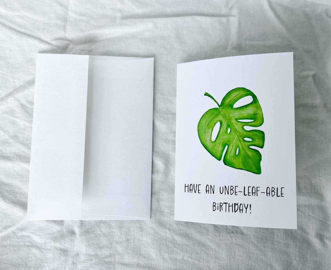 Watercolor Plant Pun Cards Set of Greeting Cards Assorted - Etsy