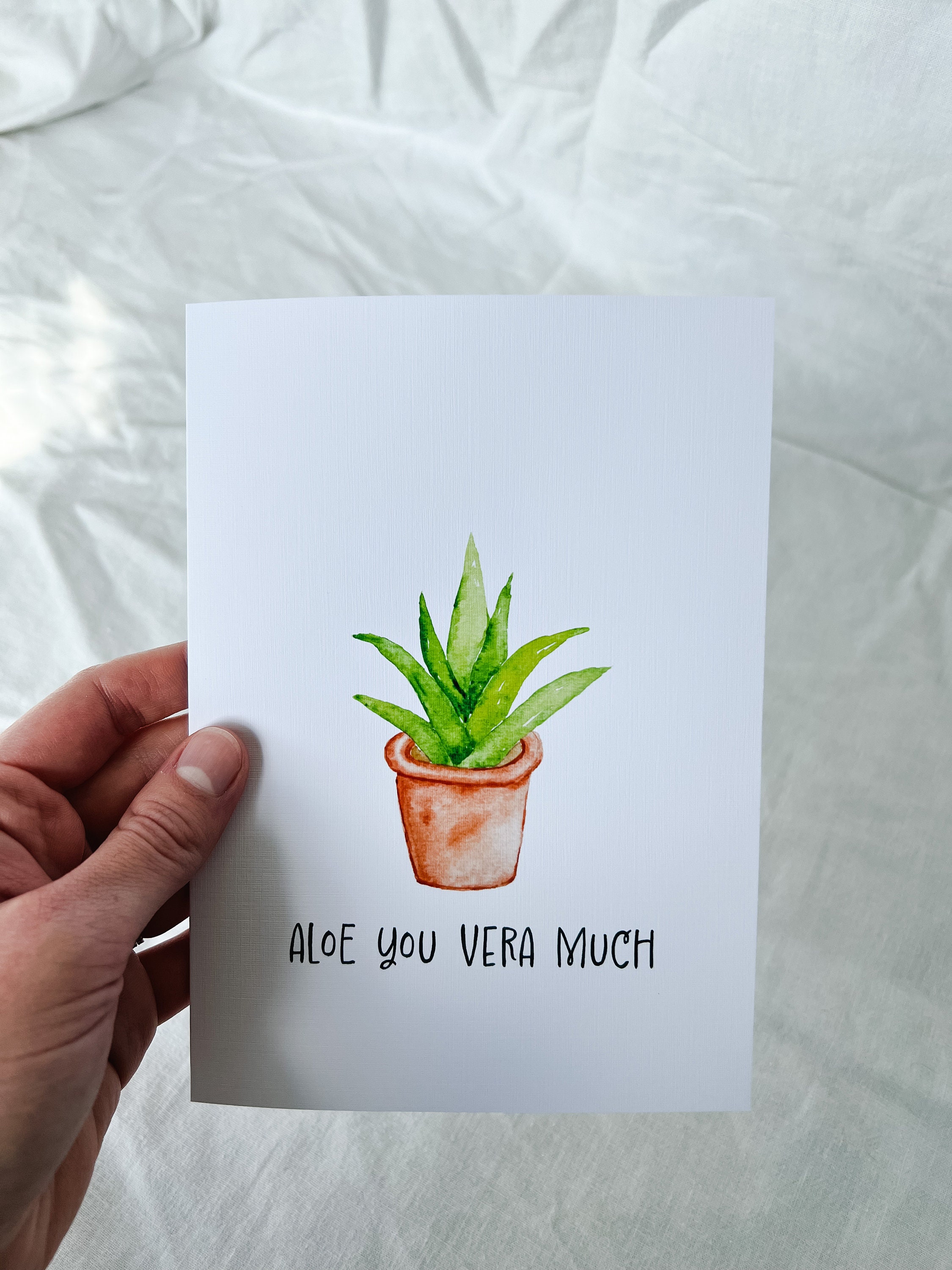 Watercolor Plant Pun Cards Set of Greeting Cards Assorted Set of Cards ...