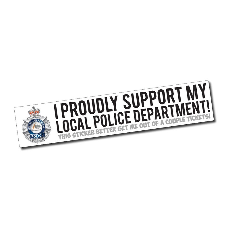 Funny Police Sticker Decal Vinyl Truck Car Ute 4x4 Prank Joke Bumper ...