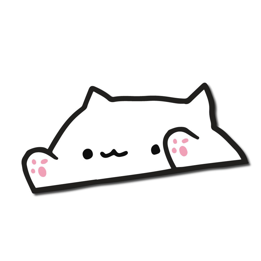 Bongo Cat Sticker Decal Vinyl Funny Meme Peeper Cartoon Aussie Car JDM ...