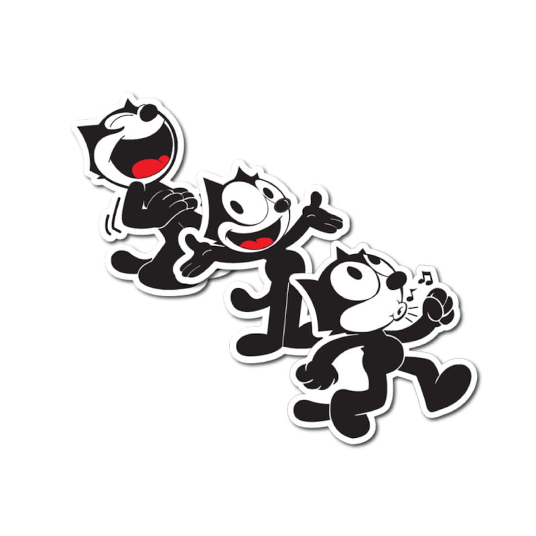 Felix Sticker Decal Vinyl Cat Cartoon Aussie Car JDM Whistle - Etsy