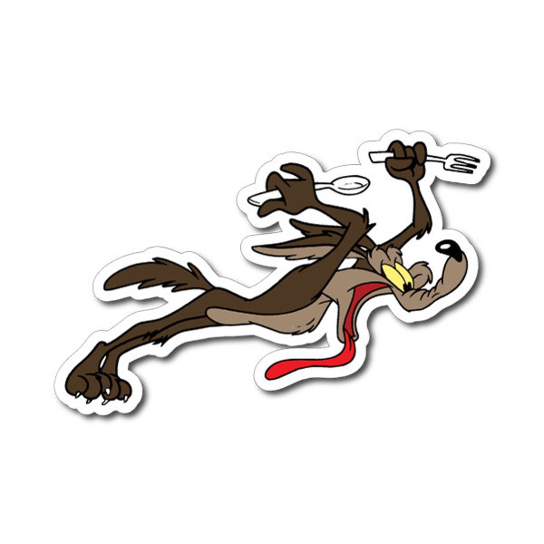 Wile-e Coyote Sticker Decal Vinyl Funny Cartoon Aussie Car - Etsy
