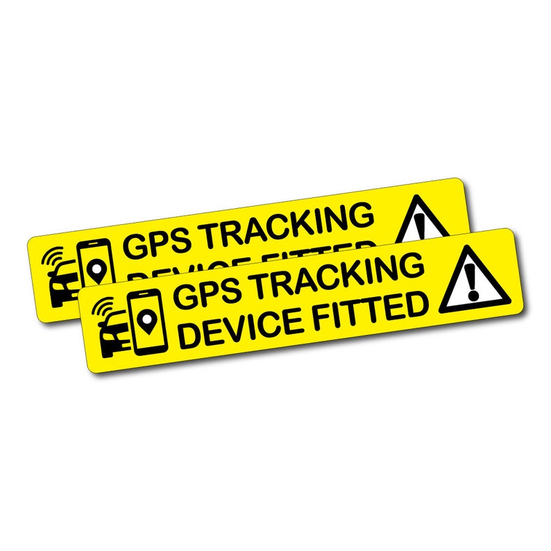 GPS Tracking Device Fitted Sticker Decal Vinyl Car Boat Ute Caravan 4x4 ...