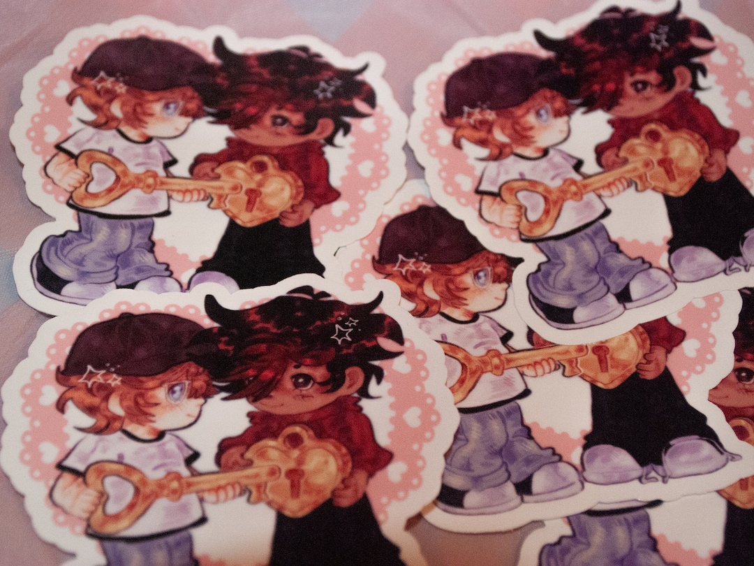 P2 Pete Wentz & Patrick Stump Chibi Lock and Key Stickers FOB Fall Out ...