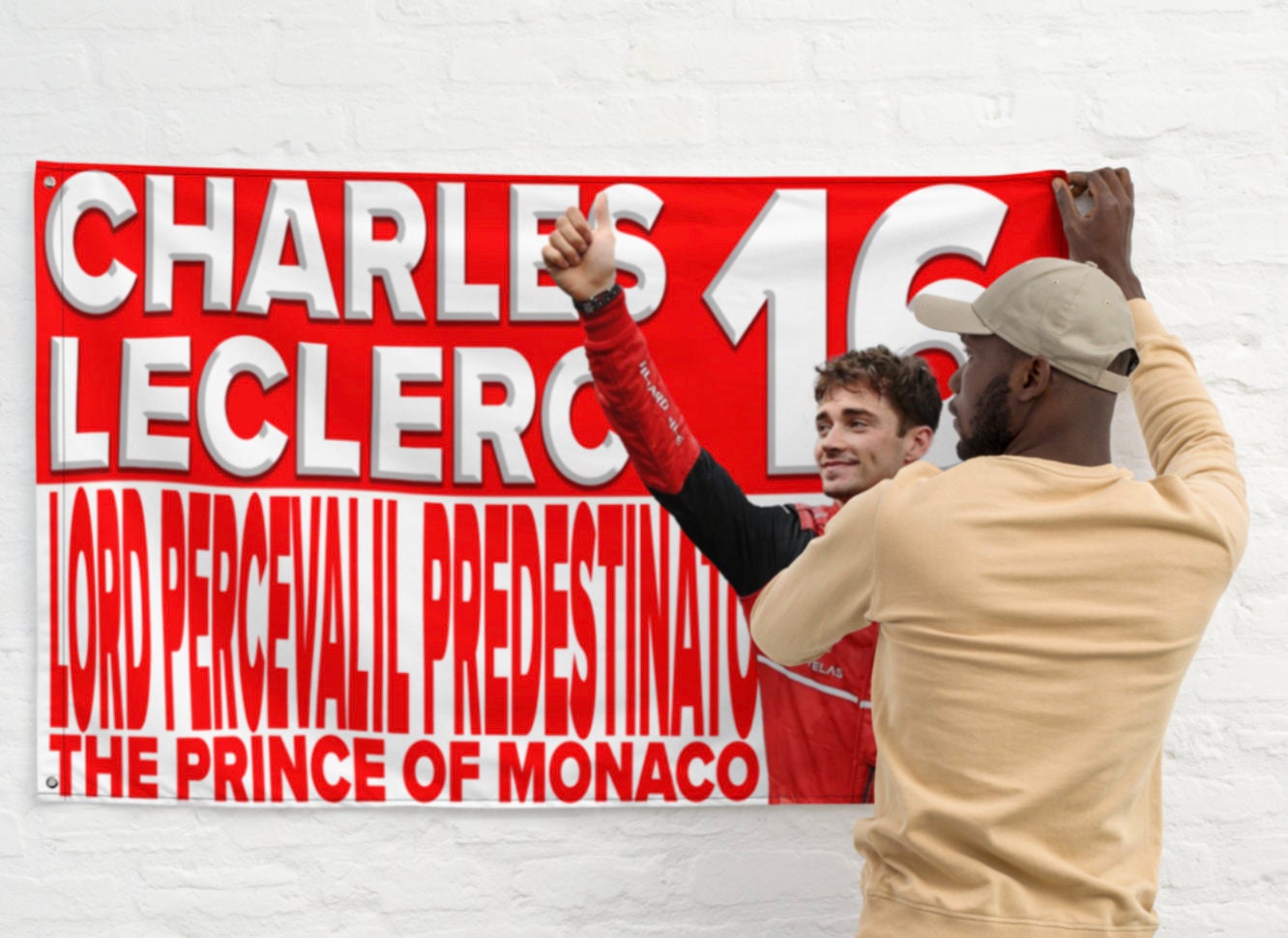 Charles Leclerc Flag, Monaco, Racing, Motorsport, Gift for Her, Gift ...